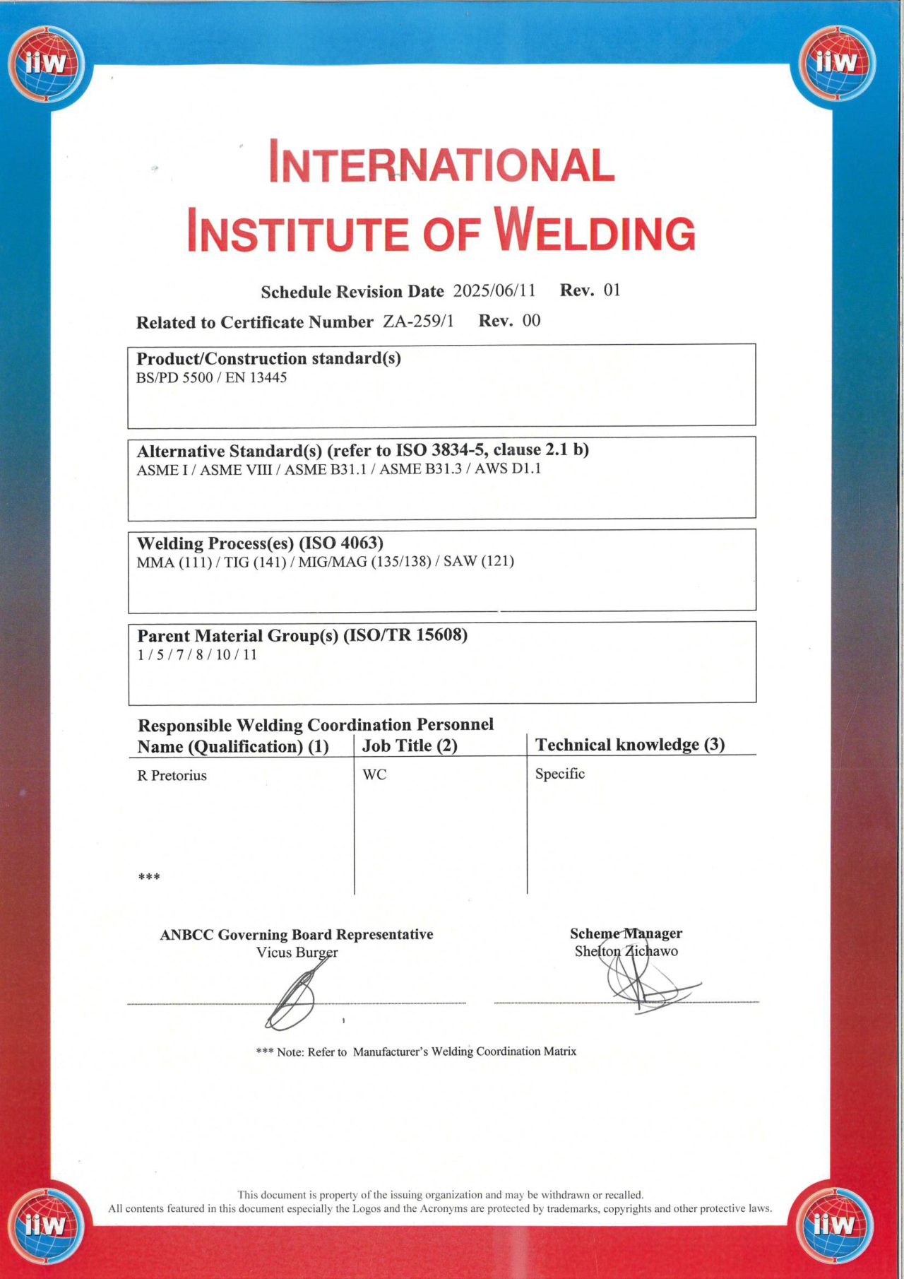 Certifications - Cyclotherm Boilers
