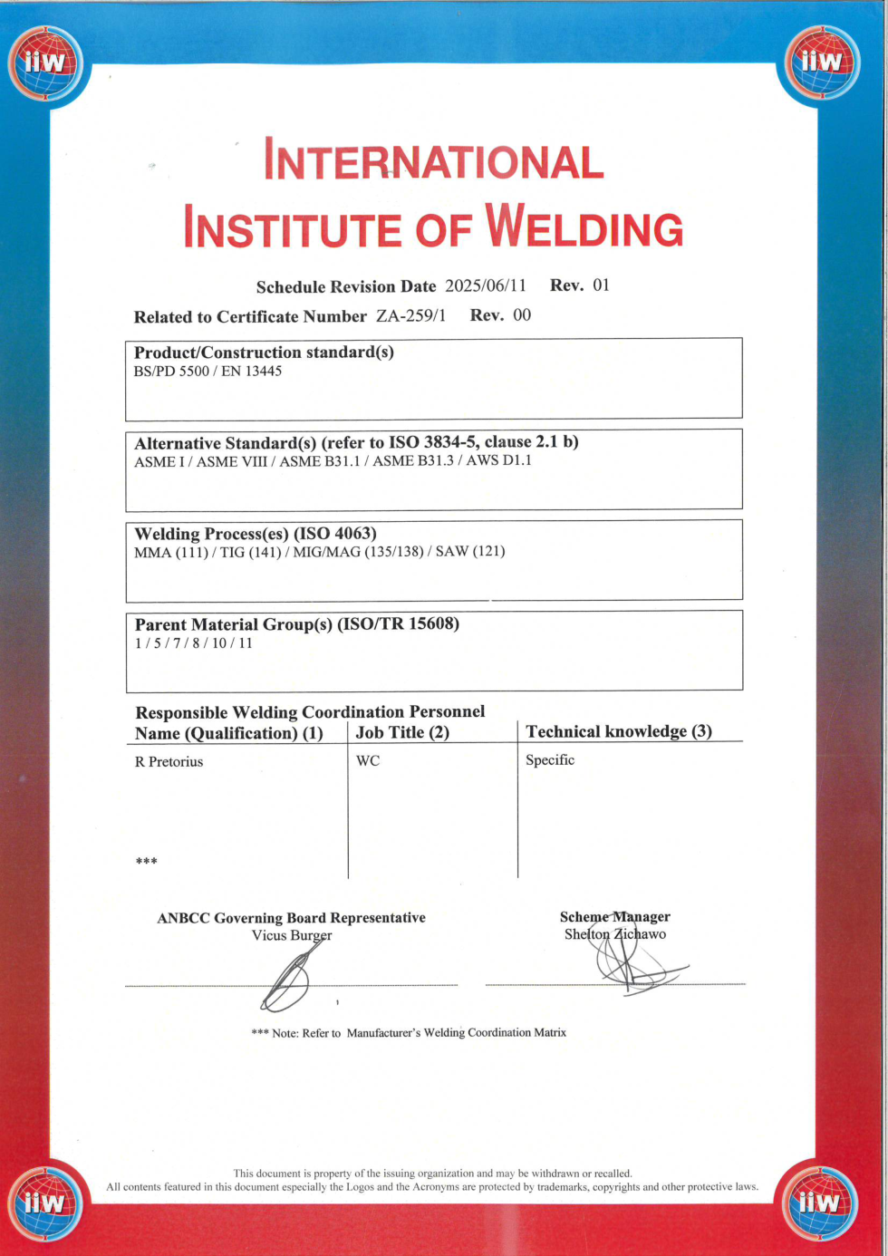 Certifications - Cyclotherm Boilers